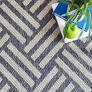 nuLOOM Charter Homely Herringbone Indoor/Outdoor Area Rug, 6' 7" x 9', Grey