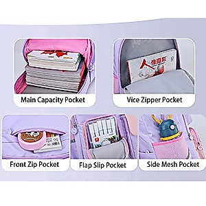 Pink Unicorn Backpack Large Capacity Waterproof Bookbag Multifunction Casual Daypack Laptop Travel Bag For Teens