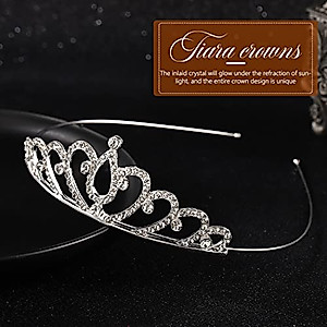 Yean Crystal Tiaras and Crowns Girls Princess Crowns Birthday Party Crowns Rhinestone Costume Tiara Headband Hair Accessories for Women and Girls