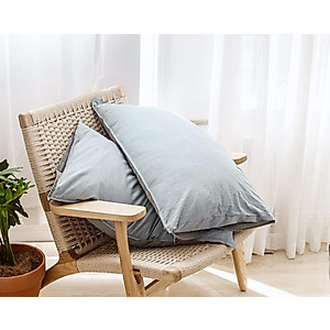 MOON'S SLEEPWARES / Herse Series / [ Sky Blue and Brown, California King Size ] [ 100% Cotton 200 Thread Count ] Duvet Cover Set (Duvet Cover with Two Pillow Cases) SJTDS240x275SB