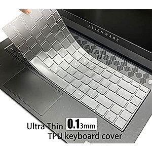 Keyboard Cover for Dell Alienware M15 R6 & M15 R5 Gaming Laptop, Dell Alienware X16 M16 M1, Dell Alienware x15 R1 & x17 R1, Dell G16 7630 7620 Gaming Laptop Keyboard Skin Cover Protector, TPU