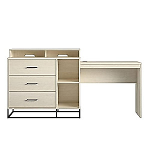 Novogratz Kelly 3 in 1 Media Dresser and Desk Combo, Ivory Oak