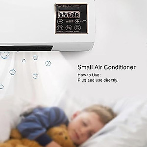 Fufafayo Small Conditioner, Wall Mounted Conditioner Mini And Heating Conditioner With Remote Control Conditioning Hot Fan For Bedroom Living, Small A-Ir Conditioners, Ac Unit
