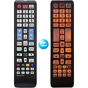 BN59-01315A Universal Backlit Remote Control for Samsung TV Remote Replacement All Samsung Smart TV, LED, LCD, HDTV, 3D, Series TV