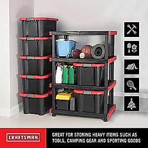 CRAFTSMAN 20-Gallon (80-Quart) Tote with Latching Lid, 4-Pack (4)