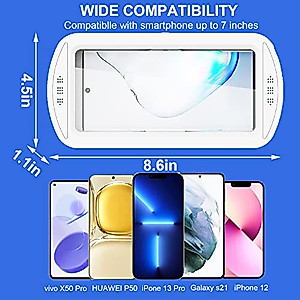 Wmbzxh Shower Phone Holder Waterproof Phone Mount Case for Shower Wall 360° Rotation Anti-Fog HD Touch Screen Bathroom Phone Holder for iPhone 11 12 13 Pro XR XS MAX Samsung Galaxy S21