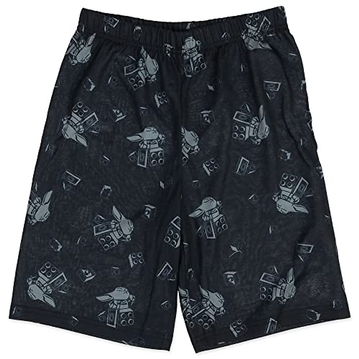 LEGO Star Wars Pajama Set for Boys, 3-Piece Grogu, Baby Yoda T-Shirt, Lounge Pants, and Shorts Set, Light Blue, Size 6/7