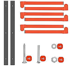 Ultrahaus Metal Lumber Rack and Wall Mounted Lumber Storage Rack with Lumber Rack 3 Level Wood Storage Rack System, 1 Pack