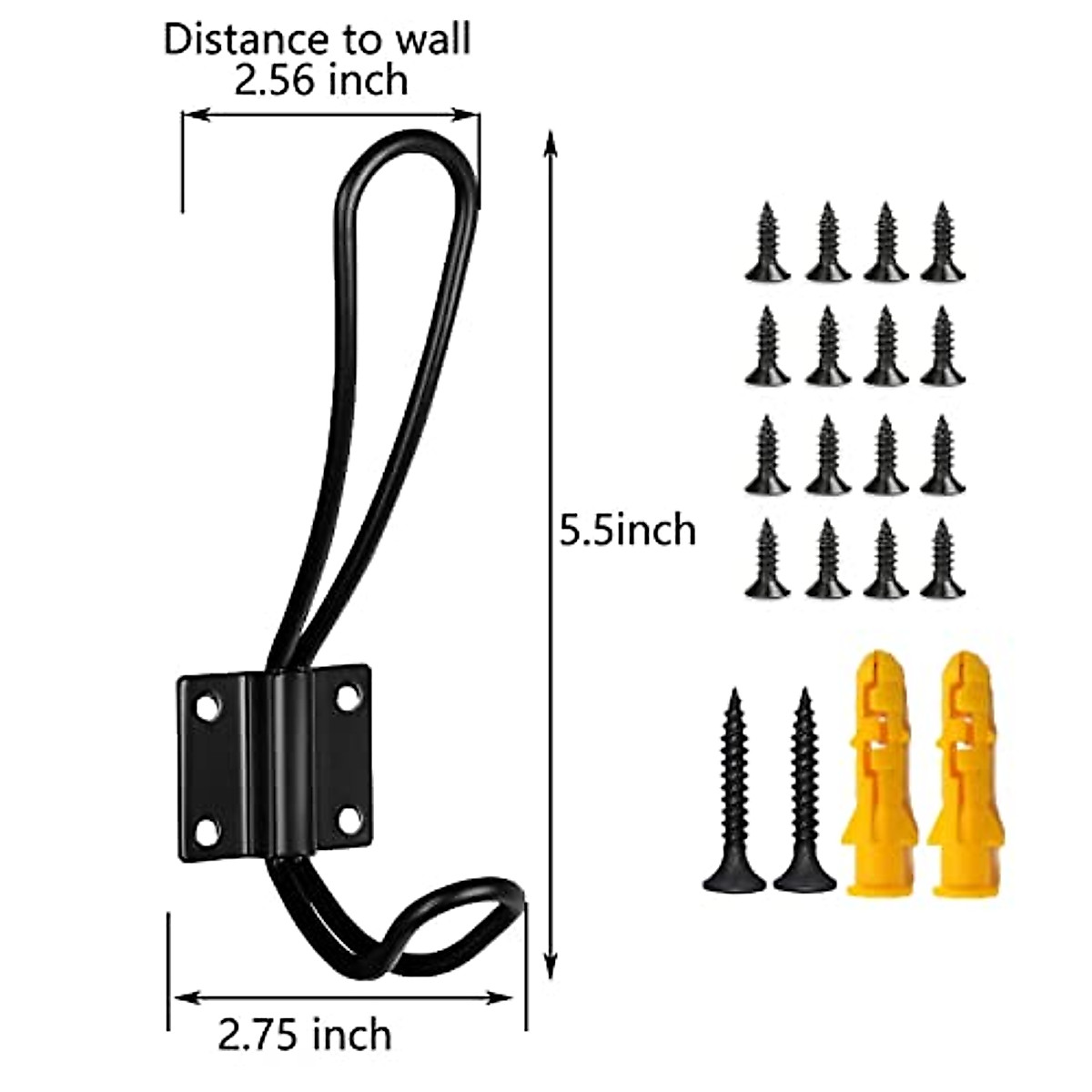 Wall Mounted Coat Rack, Wood Wall Rustic Coat Rack Hanger with 4 Farmhouse Hooks for Wall Entryway Bedroom Farmhouse Hanging Coat Clothes Hat Purse Bag Towel