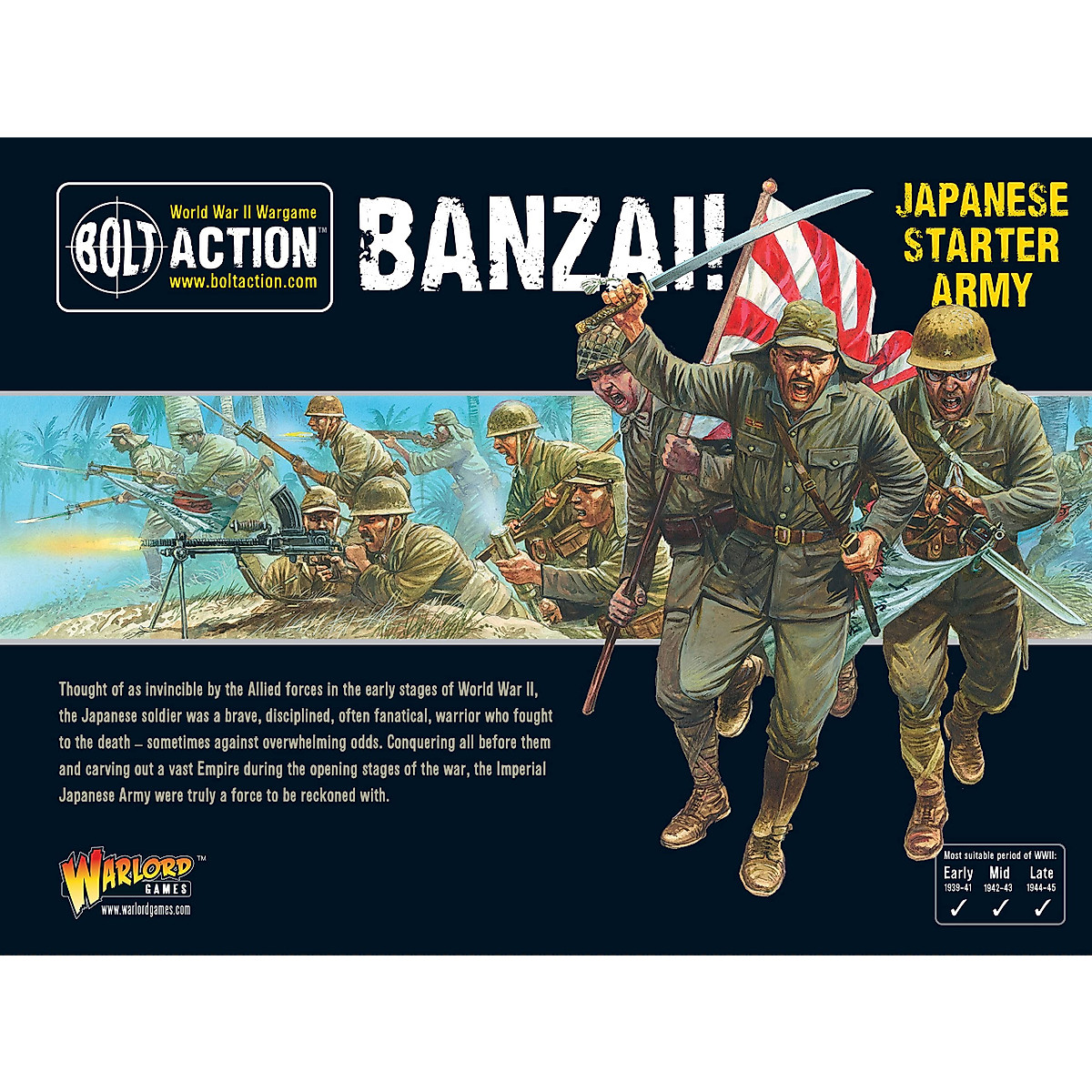 Bolt Action Banzai! 1,000PT Imperial Japanese Army Starter Army, 28mm Wargaming Miniatures