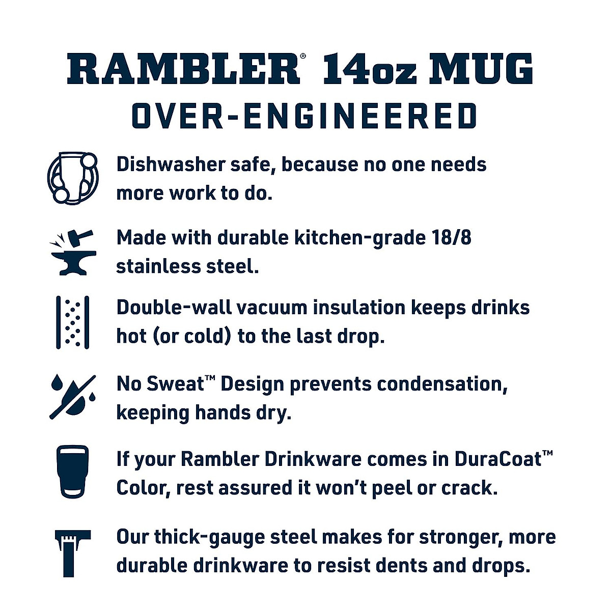 YETI Rambler 14 oz Stackable Mug, Vacuum Insulated, Stainless Steel with MagSlider Lid, Big Sky Blue