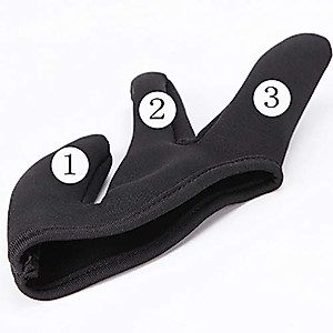 OSALADI Professional Heat Resistant Gloves 3 Finger Mittens Protection Gloves for Barber Hair Styling Curling Perming Hair Straightening Curling Wand and Flat Iron