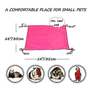 HOMEYA 2PCS Small Animal Guinea-Pig Hanging Hammocks Bed Pet Cage Hammock for Ferret Cat Rat Chinchilla Hamster Cavy Degu Gerbil Rabbit Playing Cozy Activity Fun Toy