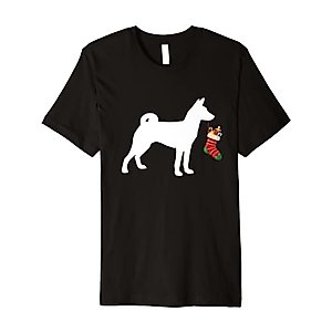 Basenji Christmas Stocking Stuffer Dog Premium T-Shirt