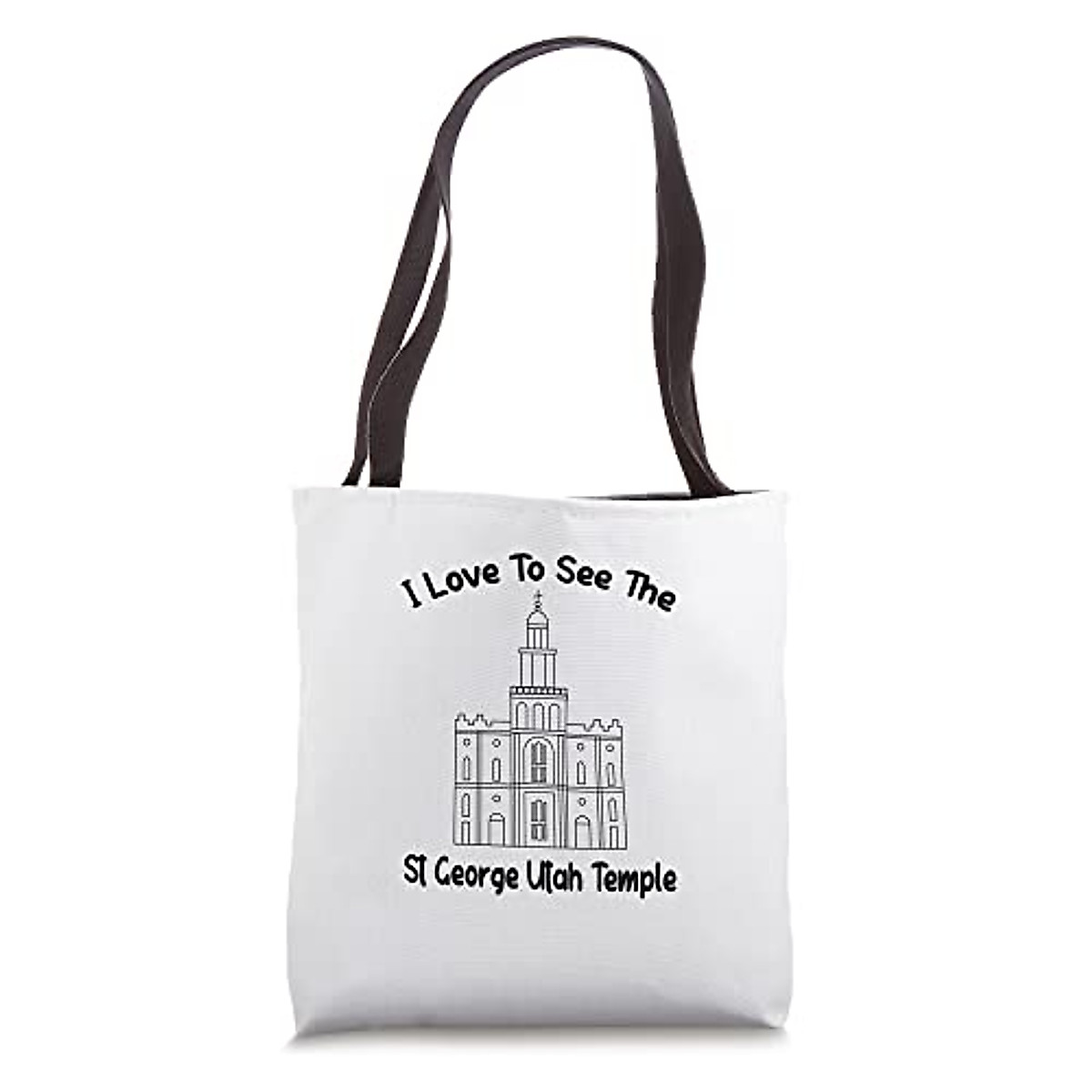 St George Utah Temple, I love to see my temple, primary Tote Bag