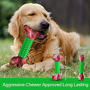 Apasiri Aggressive Chewers Dog Toys Tough Dog Toys for Extreme Chewers Dog Indestructable Toy Chew Toys for Large Dogs Toys for Dogs Interactive Dog Toys Dog Teething Toys Large Toy Dogs (Green)