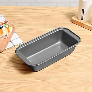 Mikim Loaf Pans for Baking Bread, Carbon Steel Rectangular Cake Pan Baking Bread Loaf Pan 10'' x 5'', Set of 2 Gray (10'' x 5'')