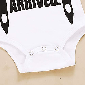 Aslaylme Newborn Boy Matching Outfit Twins Bodysuit Ladies We Have Arrived Romper (White-02, 0-3 Months)