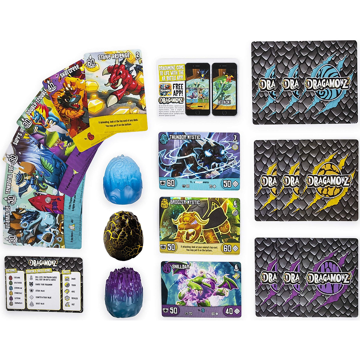 Dragamonz, Dragon Multi 3-Pack, Collectible Figure and Trading Card Game, for Kids Aged 5 and Up