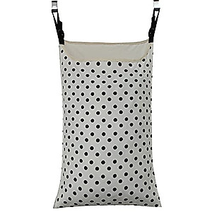 HDHYK Adjustable Space Saving Door Hanging Laundry Hamper Bag Dorm Laundry Bag,Wide Open Top Over The Door Laundry Hamper with Free Hanging Hooks