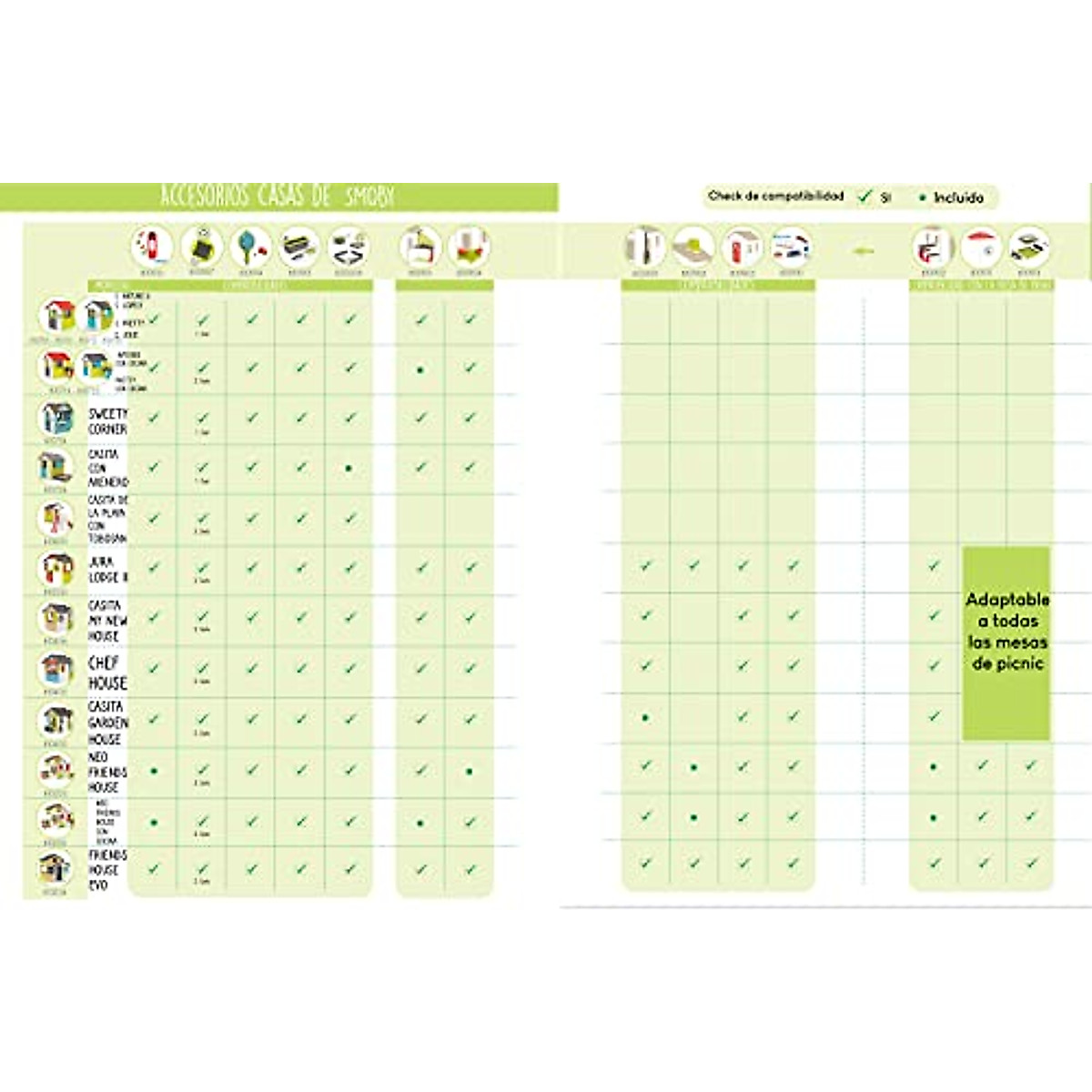 Smoby- Set of 6 Playhouse, Floor Tiles, Brown, Indoor or Outdoor Use, Plastic, Convenient for Use with Most Playhouses, for Ages 2 and up