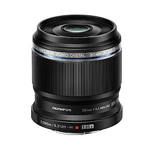 OM SYSTEM OLYMPUS M.Zuiko Digital ED 30mm F3.5 Macro For Micro Four Thirds System Camera, Compact Macro lens, 1.25x Image Maginification, Fast AF, Beautiful Bokeh