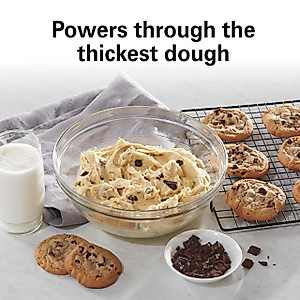 Hamilton Beach Electric Stand Mixer, 4 Quarts, Dough Hook, Flat Beater Attachments, Splash Guard 7 Speeds with Whisk, Rose