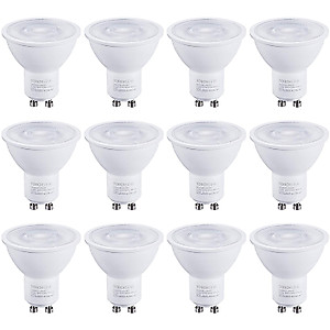 TORCHSTAR 12-Pack GU10 LED Bulbs Dimmable, 500LM 50W Halogen Equivalent, 4000K Cool White, 40° Beam Angle MR16 Spot Light Bulb for Recessed Lighting Track Lighting, UL & Energy Star Listed