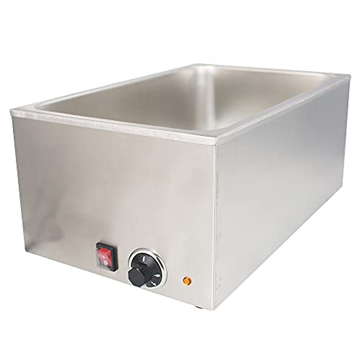 CMI Commercial Food Warmer,Electric Soup Warmer,20" x 12" Size, Stainless Steel Bain Marie, Buffet Food Warmer Steam Table for Catering and Restaurants，120V, 1200W