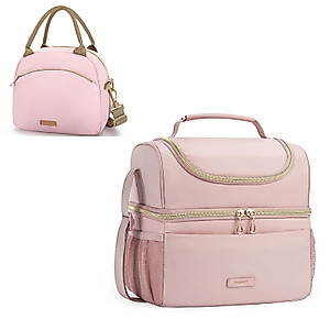 TOURIT Dual Compartment Lunch Bag Women Insulated with Cute Lunch Bags for Women