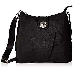 Baggallini womens International Sorrento RFID Hobo Bag, Black, One Size US