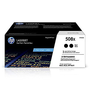 Original HP 508X Black High-yield Toner Cartridges (2-pack) | Works with HP Color LaserJet Enterprise M552, M553, HP Color LaserJet Enterprise MFP M577 Series | CF360XD
