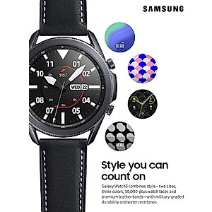 Samsung Galaxy Watch3 GPS Smartwatch (Bluetooth, 45mm, Mystic Black) (Renewed)