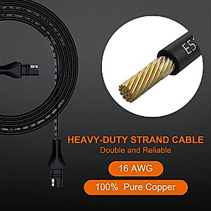 25FT SAE to SAE Extension Cable, Solar Extension Cord 16AWG Heavy-Duty Strands + Ergonomic Designed SAE Connector, for Solar Panel Battery Charger Automotive Marine Motorcycle Car RV SAE Adapter