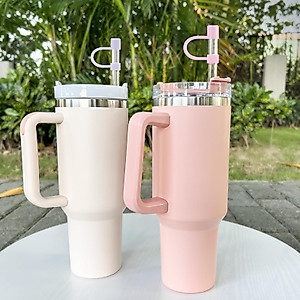 Velaco 14Pcs 0.4in/10mm Diameter Silicone Straw Covers Cap Compatible with Stanley 20 30&40 Oz Cup, Straw Toppers for Stanley 40 Oz Tumbler with Handle, Dust-Proof Straw Caps for Water Bottle