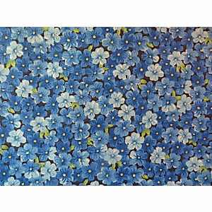 Keepsake Calico Blue Forget Me Knot Mini Floral Cotton Fabric 36 X 44 inches