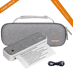 Aproca Grey Hard Storage Carrying Case, for JADENS Wireless Portable Printer/MUNBYN Portable Printer ITP01 and Accessories