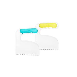 TOVLA JR. Chopper Montessori Knives for Young Kids 2-Piece Kids Knife for Real Cooking Kid Friendly Knives - BPA-Free - Safe Kids Cutting Knife - Colorful Kids Kitchen Knife Set
