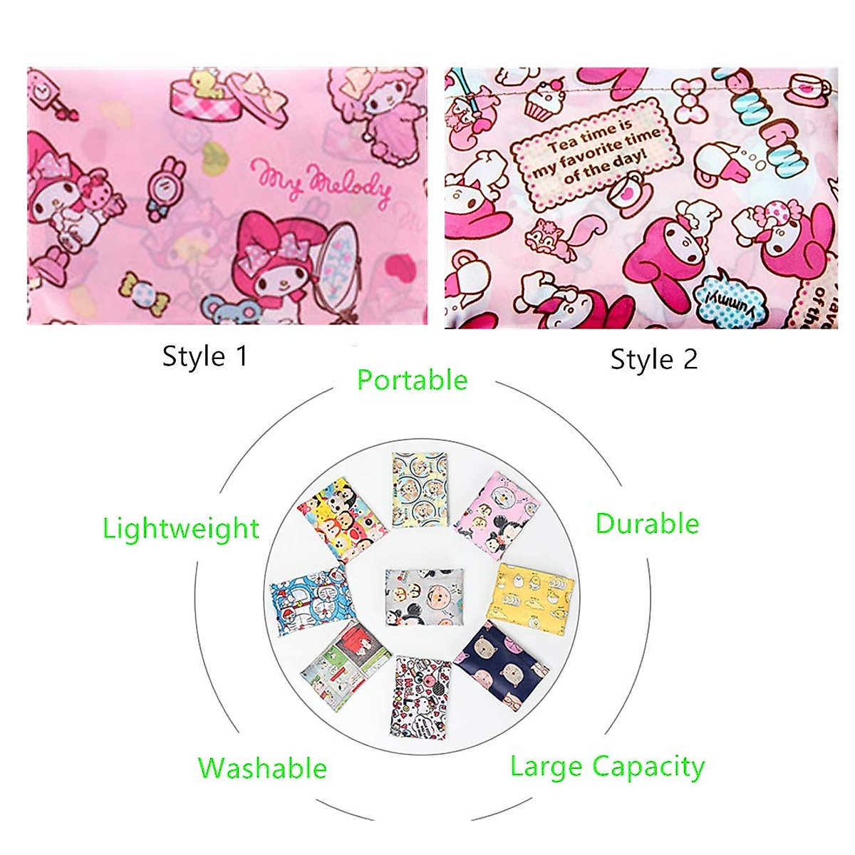 Kerr's Choice Lightweight Portable Grocery Bag Large Capacity Shopping Bag Durable Reusable Tote Bag Travel Accessories