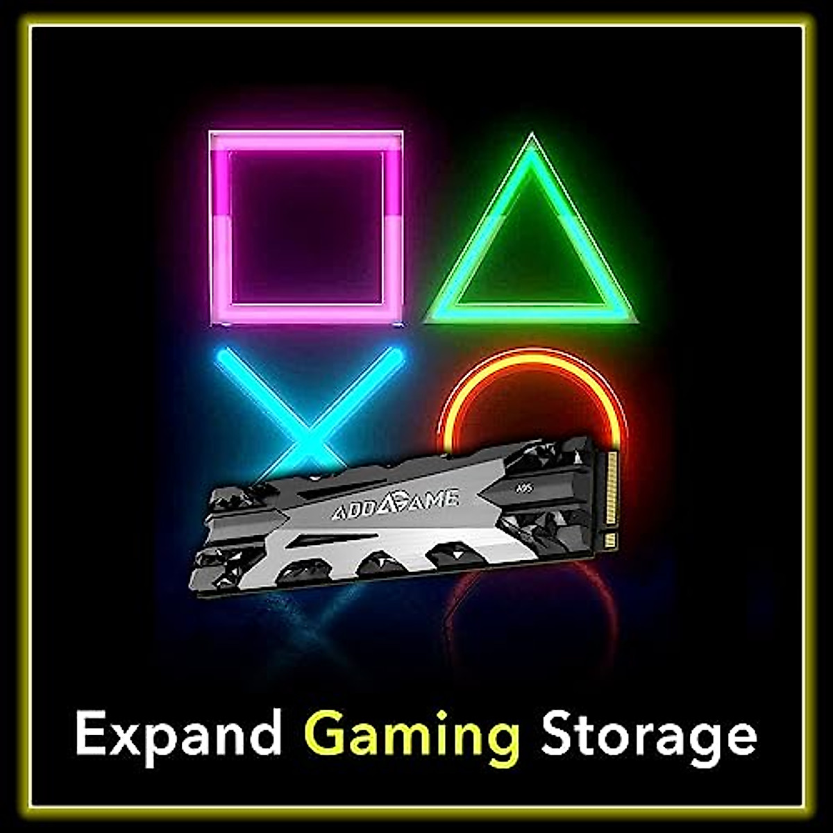 Addlink Addgame PS5 Compatible with A95 1TB 7200 MB/s Read Speed Internal Solid State Drive - M.2 2280 PCIe NVMe Gen4X4 3D TLC with Dram NAND SSD w/Heatsink (ad1TBA95M2P) Made in Taiwan