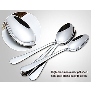 Stainless Steel Dinner Spoon (Set of 6)7.1 Inches, Silver