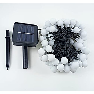 Solar Globe Fairy Lights 100 LED Balls Warm White 33Ft Outdoor Decoration Waterproof with 8 Lighting Modes, Solar Powered Patio String Lights for Garden Yard Porch Wedding Home Party Christmas Decor