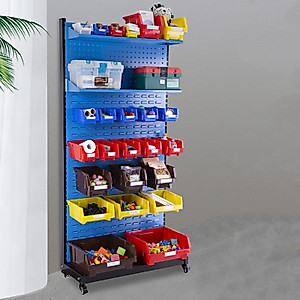 AERCANA Large Stackable Storage Bins Garage Storage Bins Toy storage bins Workshop storage bins(Red, pack of 8)