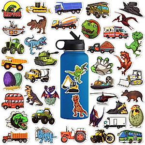 100pcs Stickers for Boys&Girls Kids Cute Dinosaur Stickers Easter Baskets for Kids Truck Stickers for Water Bottles Boys&&Girl Vinyl Stickers Bulk