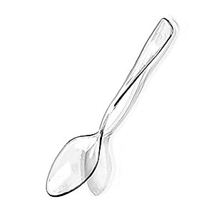 Zappy 100 Clear Plastic Mini Spoons 3.75" Plastic Spoon Small Spoon Great Dessert Spoon or Ice Cream Spoon Disposable Plastic Spoons Mini Tasting Spoons Dessert Spoons Flatware Appetizer Spoons (100)