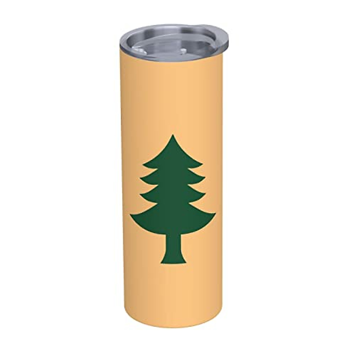 LIICHEES Flag of Maine (1901–1909) Stainless Steel Vacuum Insulated Tumbler 20oz Coffee Cups Travel Mug Water Cup with Metal Straw Cleaning Brush