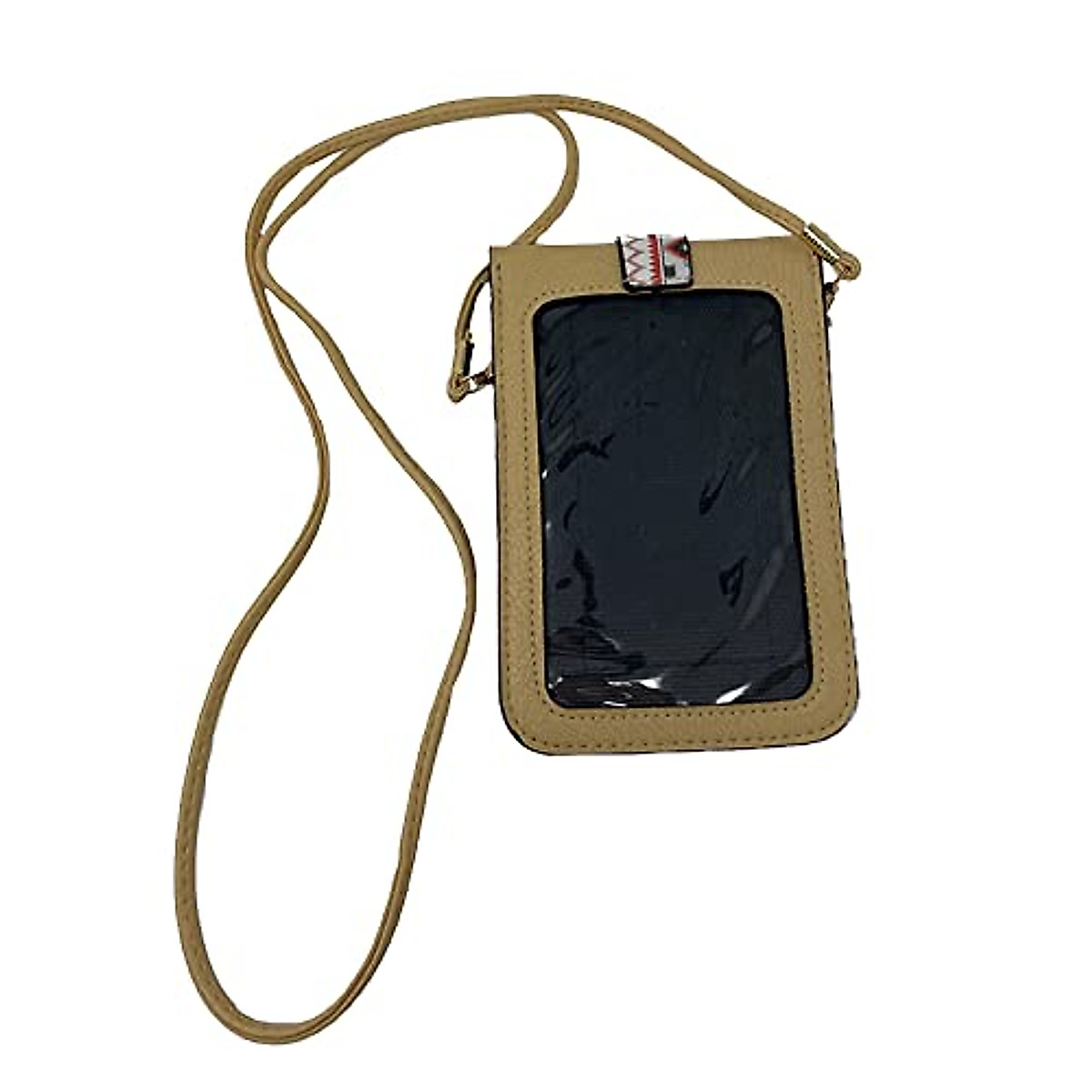PGI Traders Southwestern Cell Phone Bag | Crossbody or Shoulder Wallet Purse | Magnetic Snap Closure | Interior Pocket in Pouch | Touchscreen for Smartphone | 51” Long Removable Strap