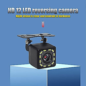 Miytsya 1 PC Car Backup Camera, 12 LED Night Visions Ultra HD Vehicle Rear View Camera, Waterproof Reverse Camera 150°Wide View Angel Universal Cars, SUV, Trucks, RV (Black)