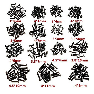 OPYTR Screw Anchors 300pcs Black Computer Parts Metal Screws Set for Laptop Computers in Stock Anchors