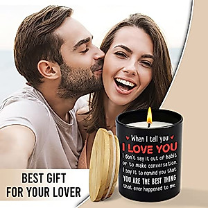 Anniversary Wedding Gifts for Men, Women, Boyfriend, Girlfriend, Husband, Wife, Valentine's Day, Birthday, Christmas Couple Gifts for Him, Her, Candle Gift, Vanilla, Lavender Scented Candle 10oz